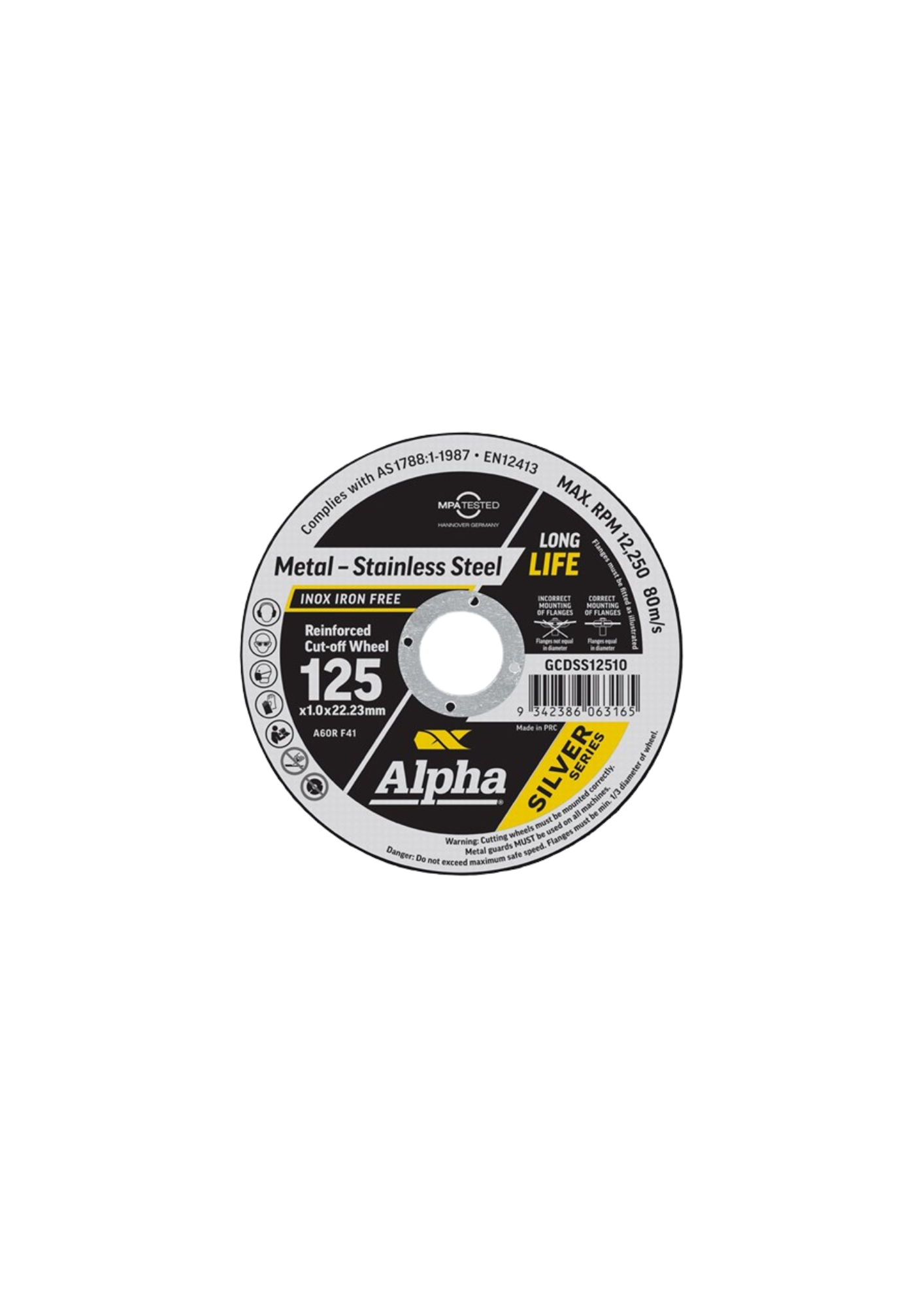 Cutting Disc 125 x 1mm Silver Series – Glass Trade Centre